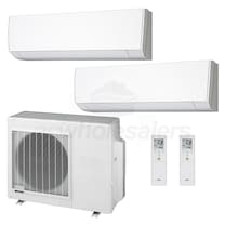 Fujitsu AOU24RLXFZH ASU18RLF ASU7RLF1 Wall Mounted 2-Zone XLTH - 24,000 ...