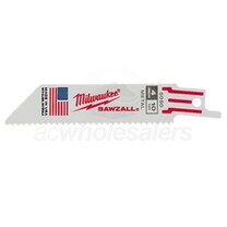 Milwaukee 48-01-7184-100 SAWZALL Metal Blade 6-Inch 18 Teeth Per In. 100 Pk