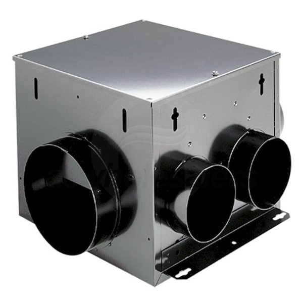 Broan MP100 Multi-Port In-Line Ventilator, 110 CFM, 6 Inch Round Outlet